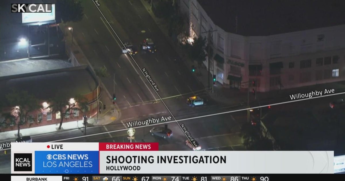 Investigation underway after two people shot in Hollywood - CBS Los Angeles