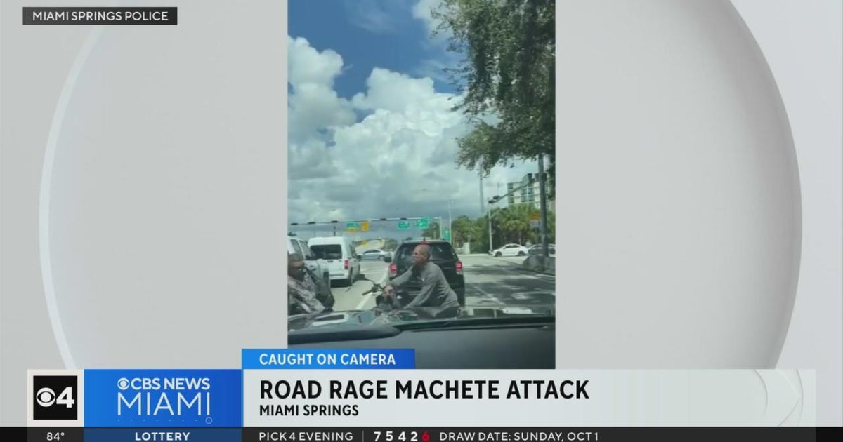 Man arrested in Miami Springs road rage machete attack - CBS Miami