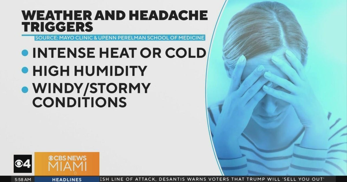Climate change could trigger more headaches, migraines - CBS Miami
