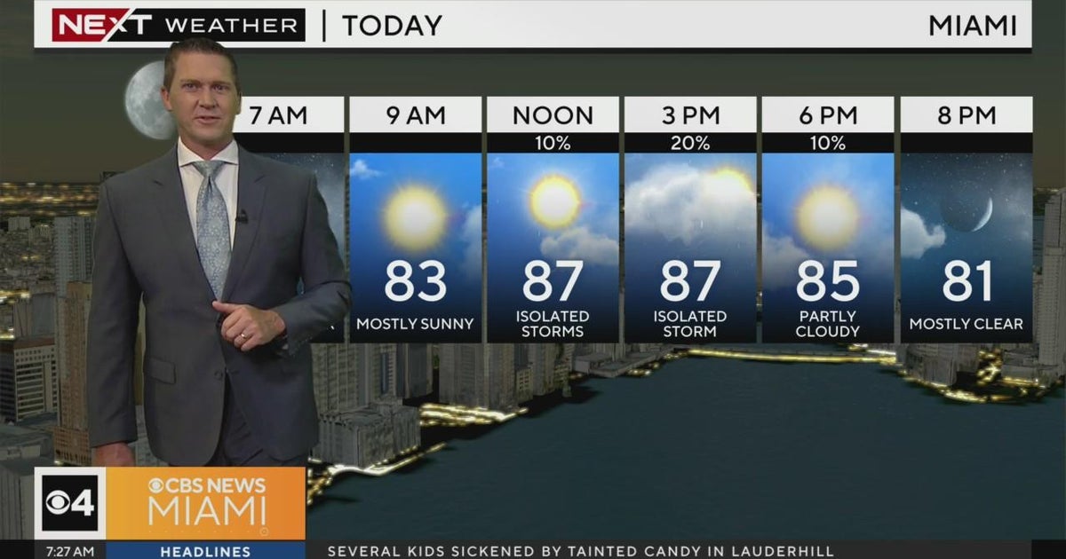 Miami Weather forecast for Thursday 10/5/2023 7AM - CBS Miami