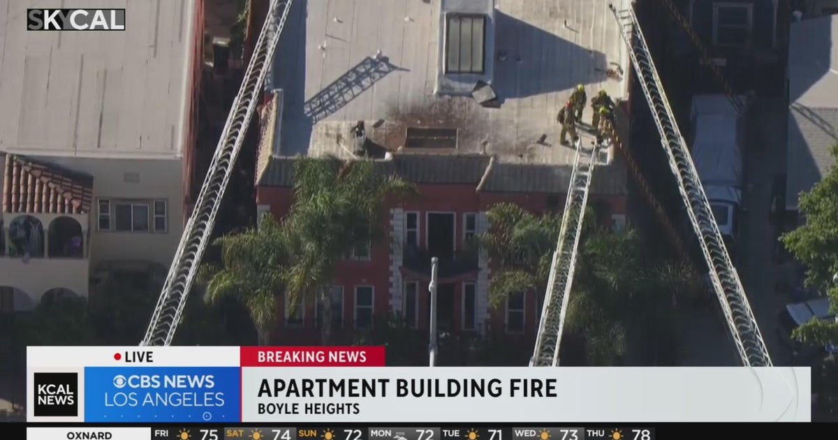 Apartment building fire in Boyle Heights - CBS Los Angeles