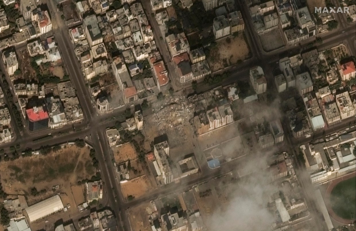 Maps and satellite images reveal Gaza devastation as Israel retaliates ...