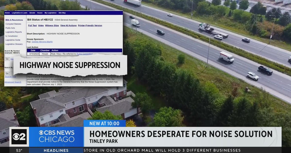 Chicago area homeowners desperate for highway noise solution - CBS Chicago