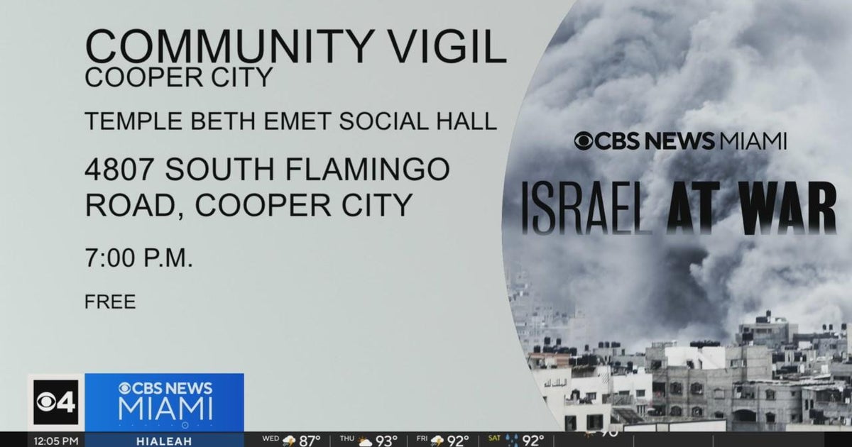 More South Florida rallies Wednesday in support of Israel - CBS Miami