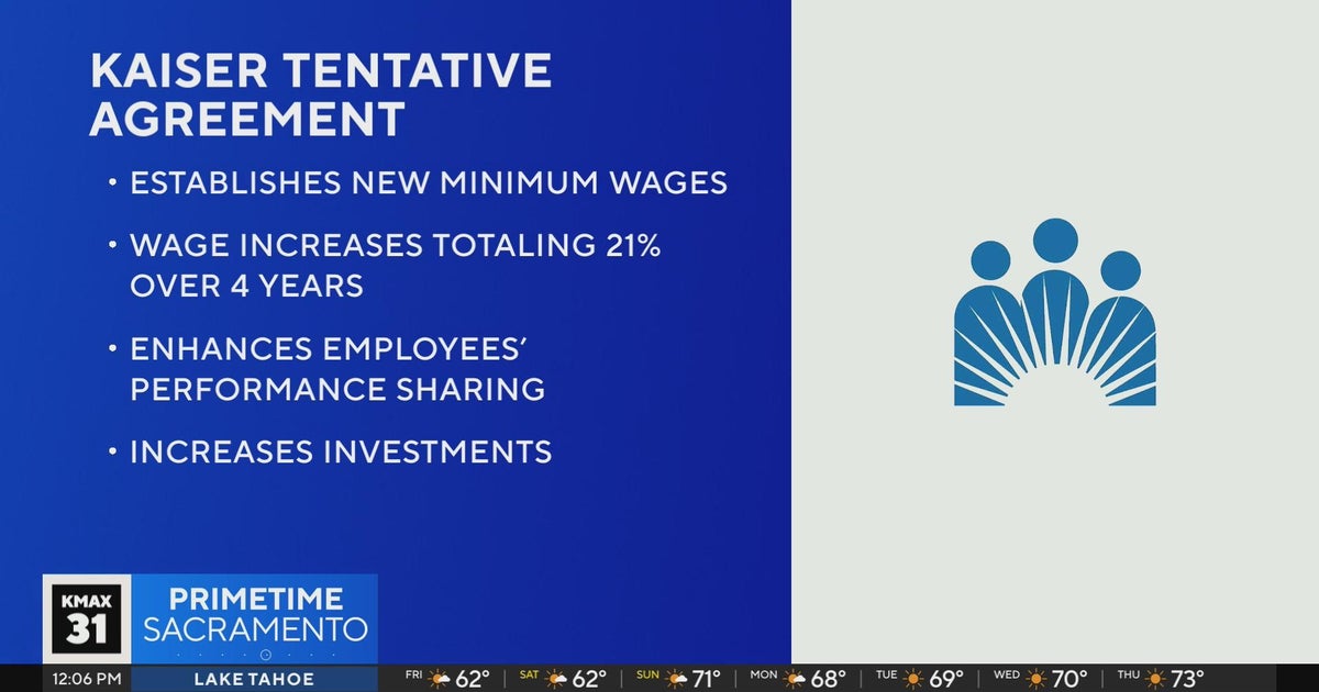 Union workers reach tentative deal with Kaiser Permanente - CBS Sacramento