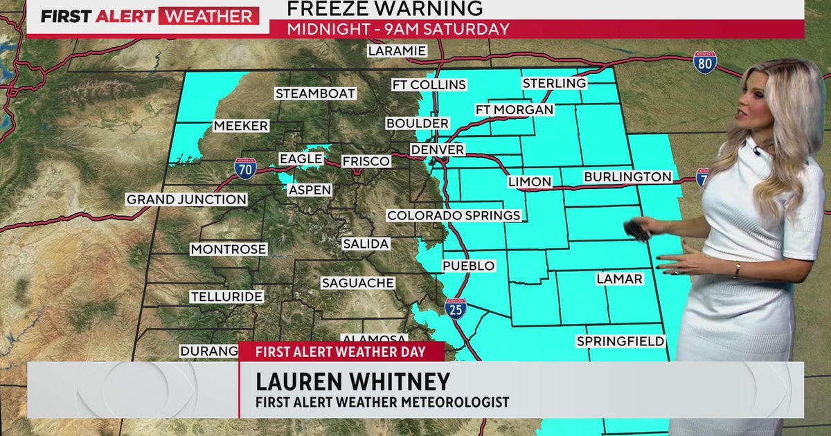 Denver's First Freeze Likely Overnight - CBS Colorado