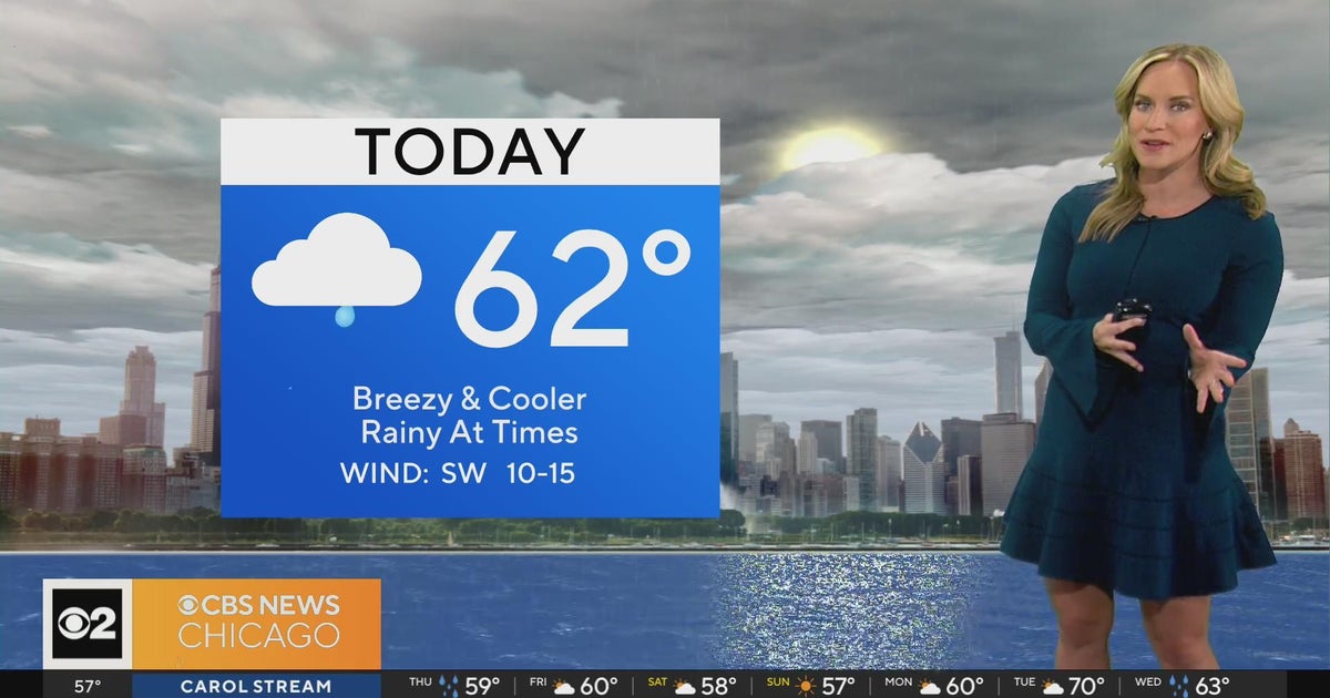 Chicago First Alert Weather: Cooler temps with off and on rain - CBS ...