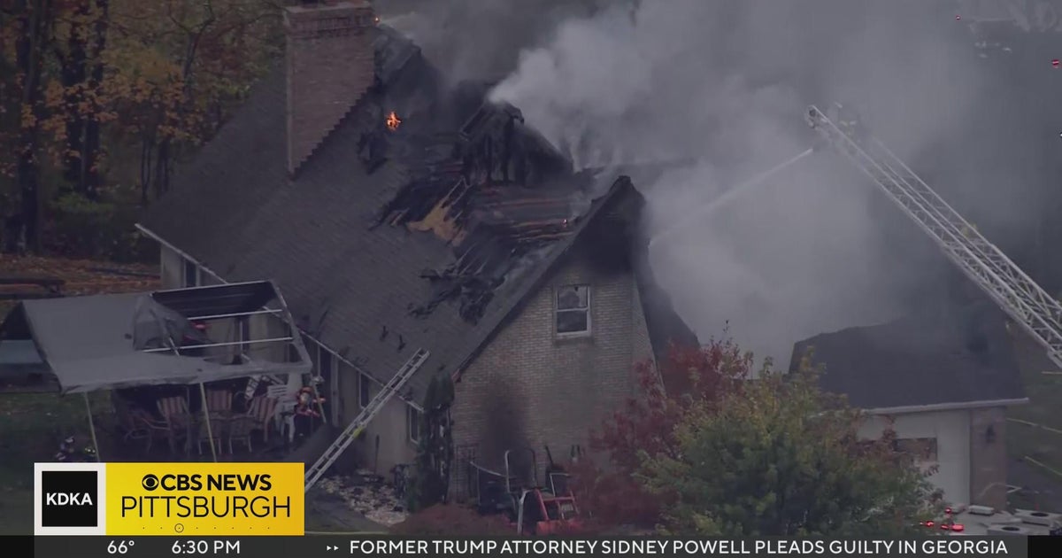Fire causes partial roof collapse at Pittsburgh-area home - CBS Pittsburgh