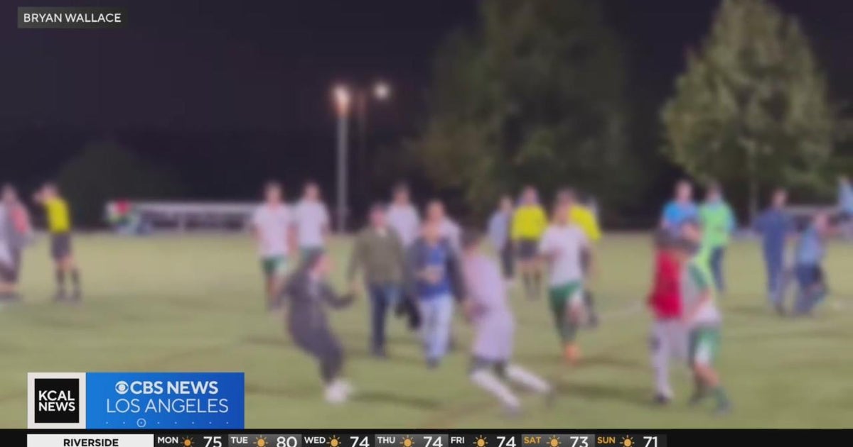 Fight breaks out during semi-pro soccer match in Irvine - CBS Los Angeles
