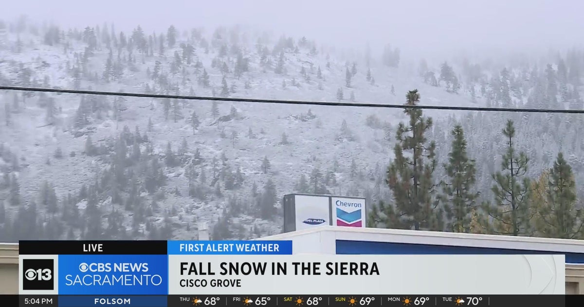 Fall snow covers the Sierra - CBS Sacramento