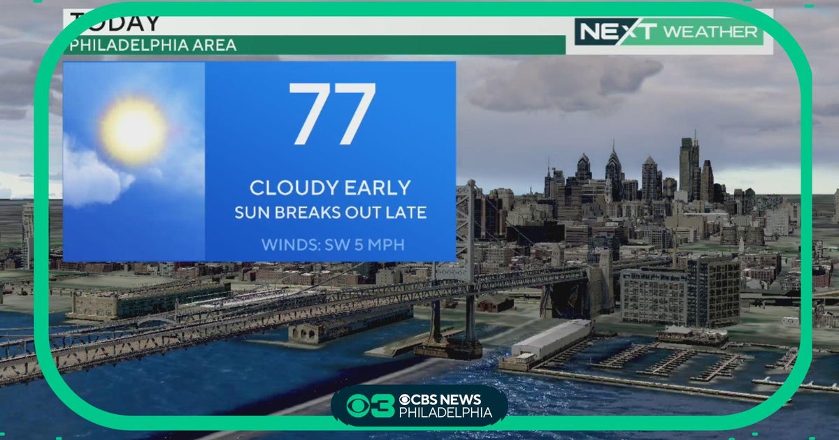 NEXT Weather: No record highs today, but 80s Saturday - CBS Philadelphia
