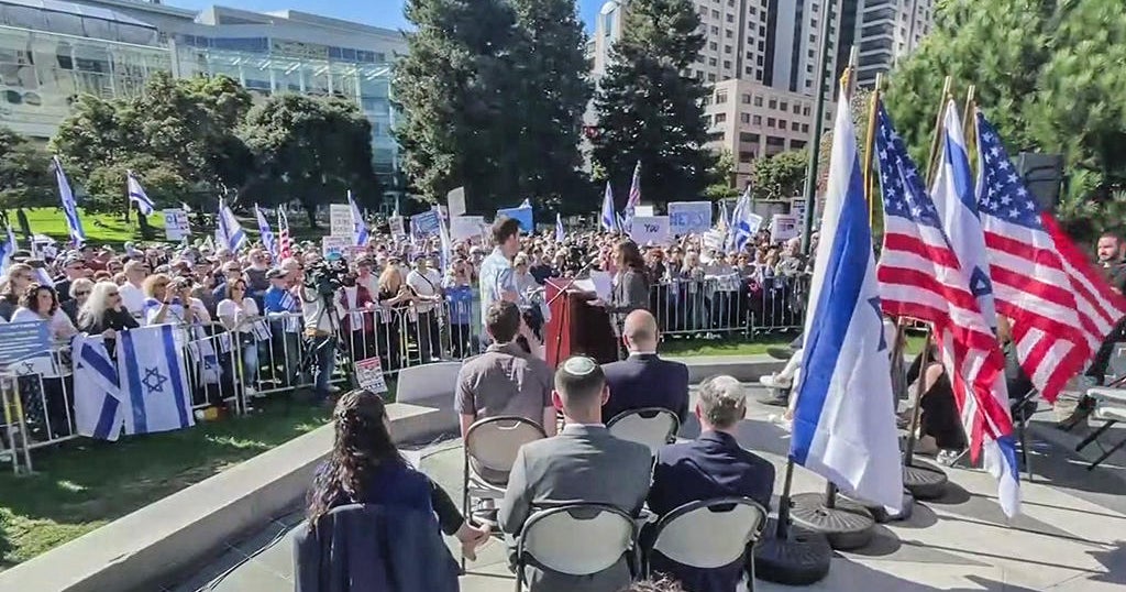 Hundreds rally in San Francisco Sunday in support of Israel - CBS San ...