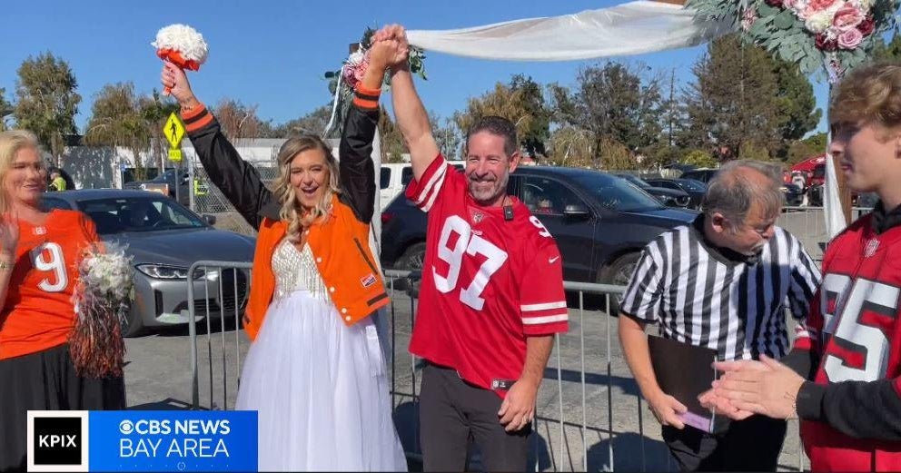 49ers fan gets married to Bengals fan in pregame ceremony at Levi's ...