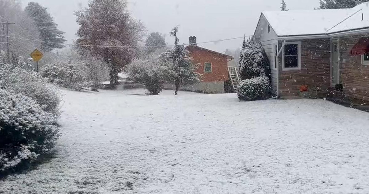 First snow of the season seen in parts of Massachusetts - CBS Boston
