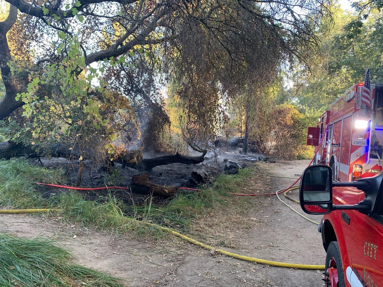 Fire at Lodi Lake nature area sparks investigation - CBS Sacramento