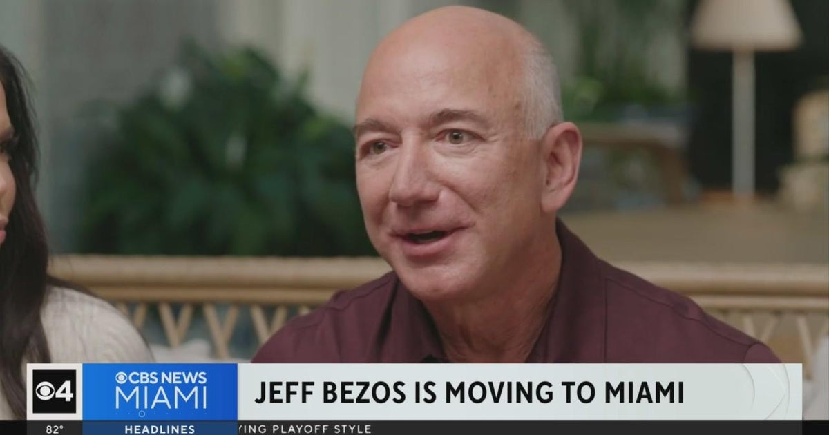 Amazon's Jeff Bezos packs his bags for Miami - CBS Miami
