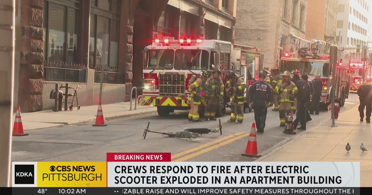 Scooter fire leads to evacuation of downtown apartments - CBS Pittsburgh