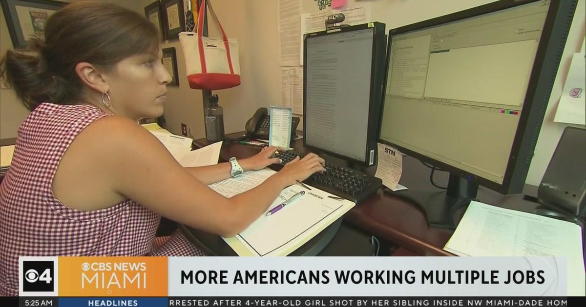 Growing number of Americans are working multiple jobs - CBS Miami