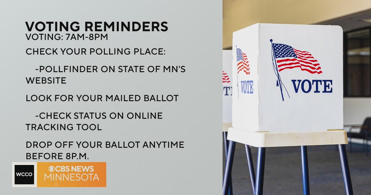 Election Day reminders for those who haven't voted yet - CBS Minnesota