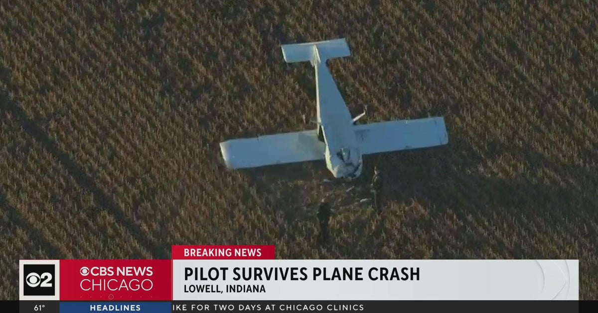 Pilot survives plane crash near Lowell, Indiana - CBS Chicago