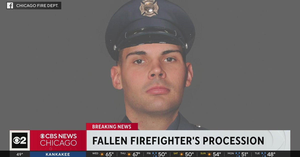 Procession for fallen Chicago firefighter-EMT Andrew Price - CBS Chicago