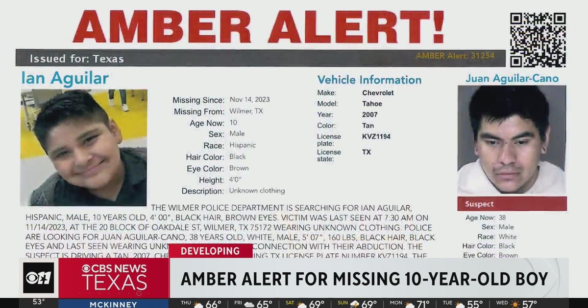 Amber Alert continues for 10-year-old boy - CBS Texas