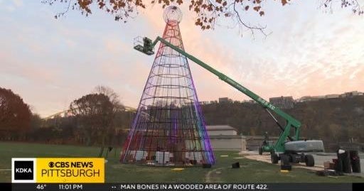 New Christmas tree to light up Point State Park - CBS Pittsburgh