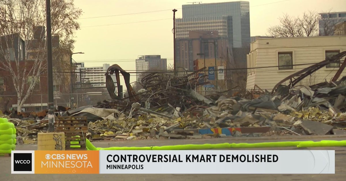 Kmart in Minneapolis demolished weeks after fire - CBS Minnesota