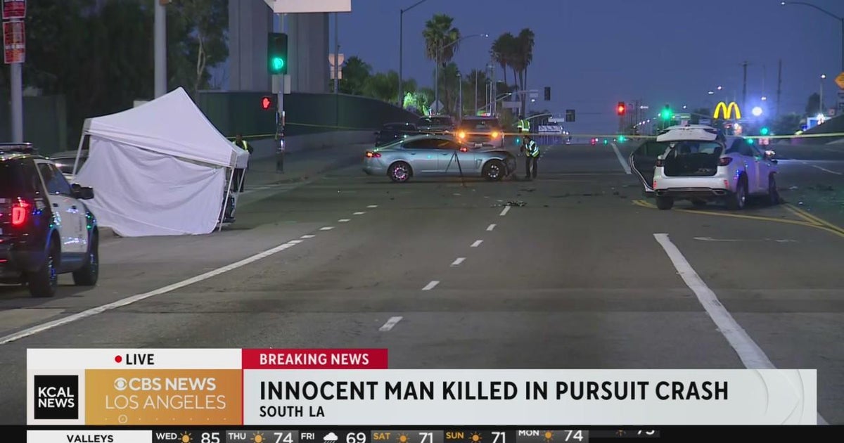 RPV burglary suspect pursuit ends in multi-vehicle crash, killing an innocent driver - CBS Los ...