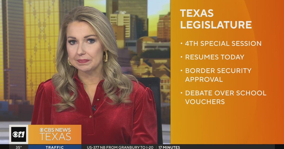 4th special session begins Monday - CBS Texas