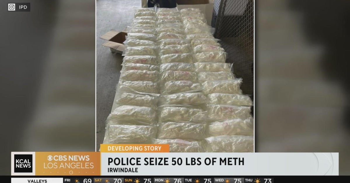 Irwindale police seize 50 lbs of meth during a traffic stop, driver is ...