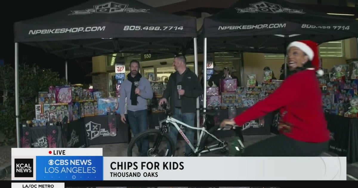 Oh what fun it is to ride — a bike at CHiPs for Kids Toy Drive - CBS ...