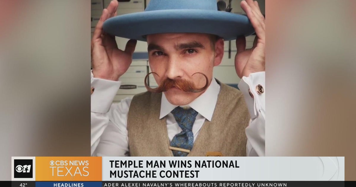 Temple Man Wins National Mustache Contest Cbs Texas
