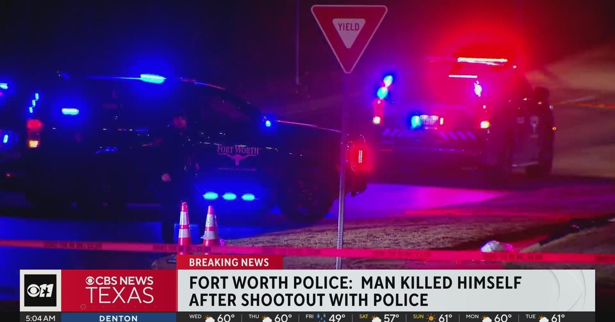 Man kills himself after shootout with police in Fort Worth - CBS Texas