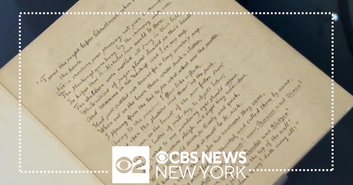 Original manuscript of "'Twas The Night Before Christmas" on display ...