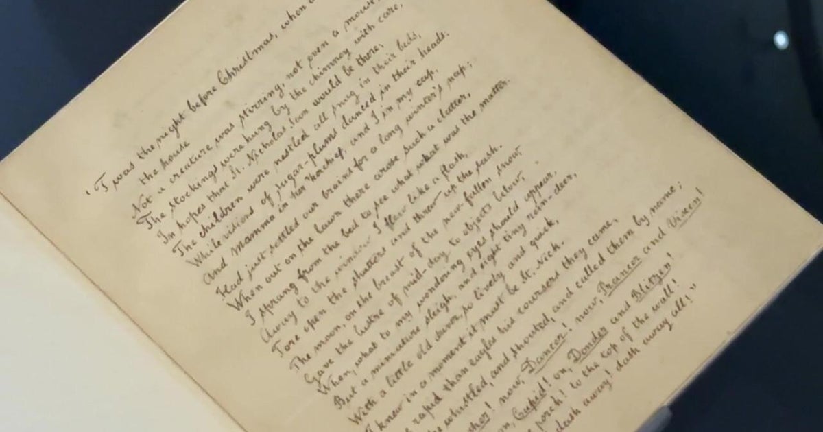 Original manuscript of "'Twas The Night Before Christmas" on display at ...