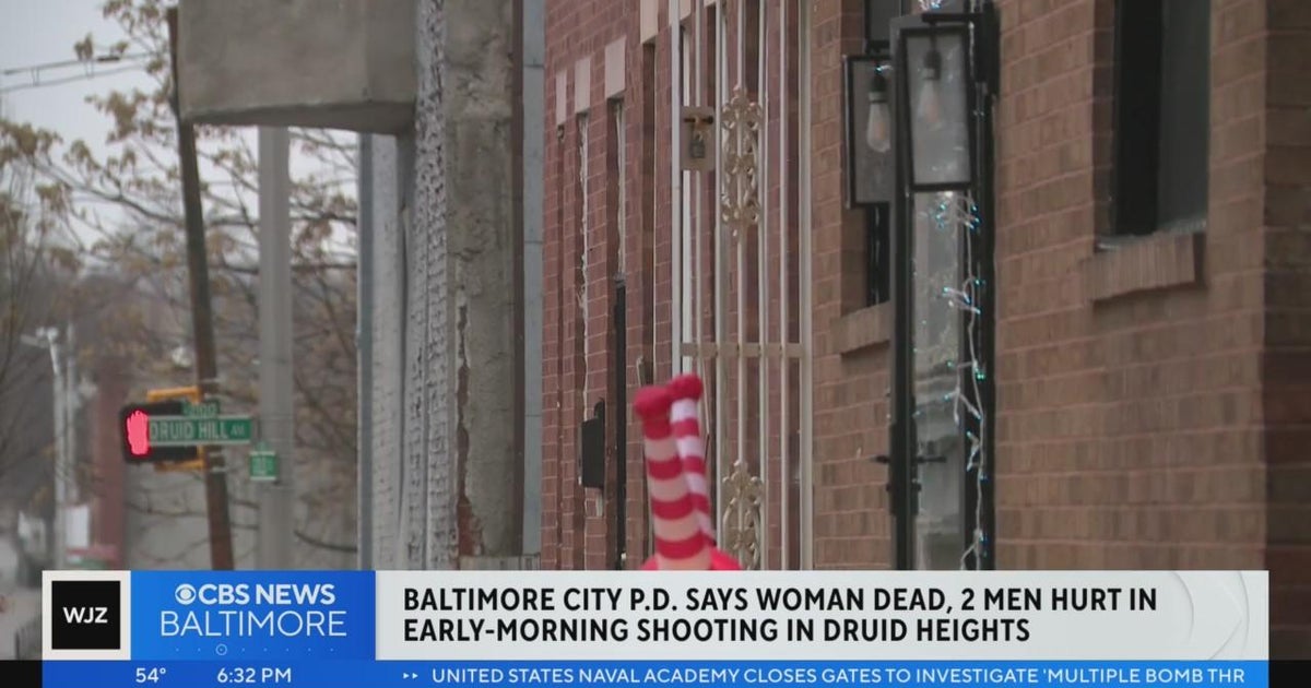 Woman killed, two men injured in west Baltimore shooting - CBS Baltimore