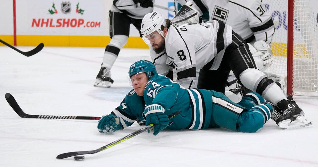 Anze Kopitar scores as Kings beat Sharks 4-1 for another road win - CBS ...