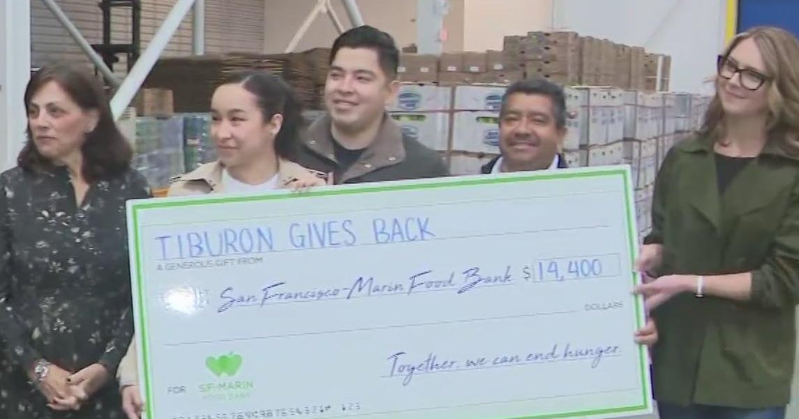 Tiburon businesses donate $14,000 to SF-Marin Food Bank - CBS San Francisco
