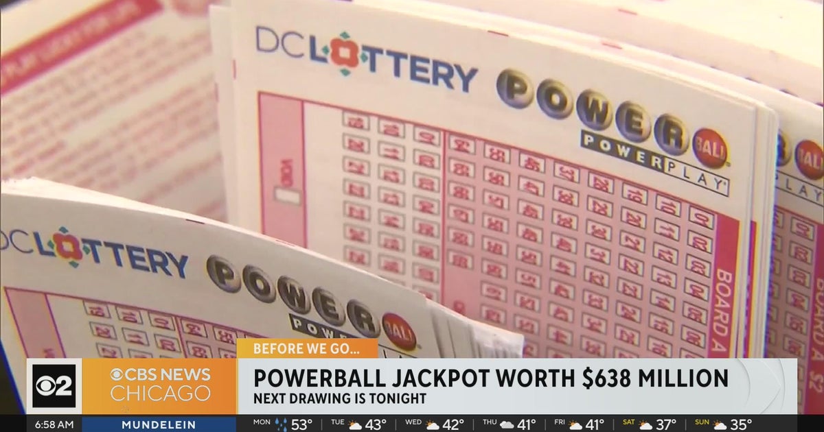 Powerball Jackpot worth $638 milion - CBS Chicago