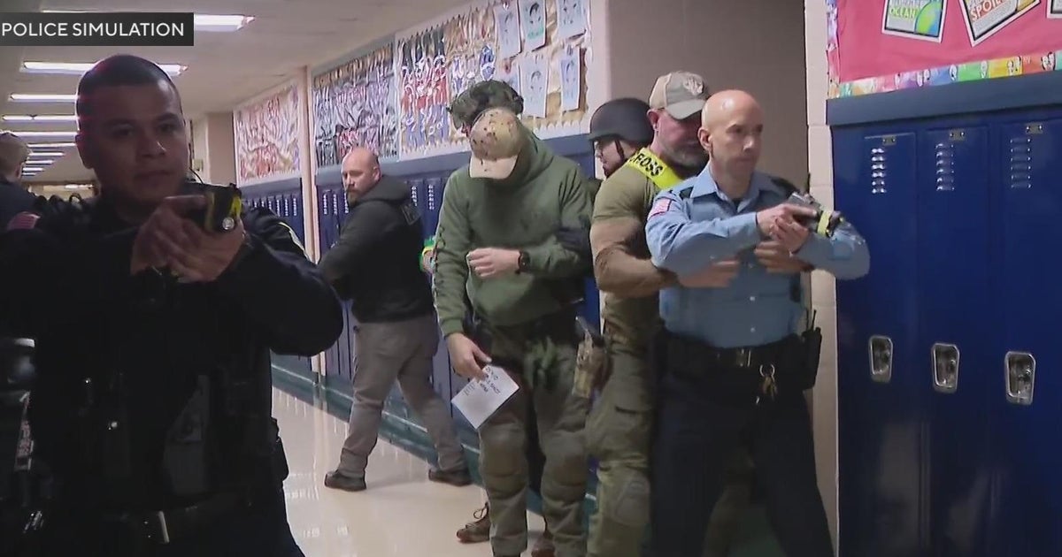 Suburban first responders take part active shooter drill - CBS Chicago
