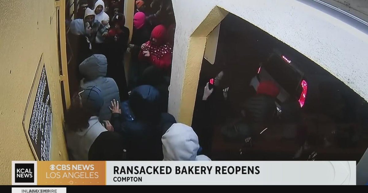 Compton bakery reopens after being ransacked - CBS Los Angeles