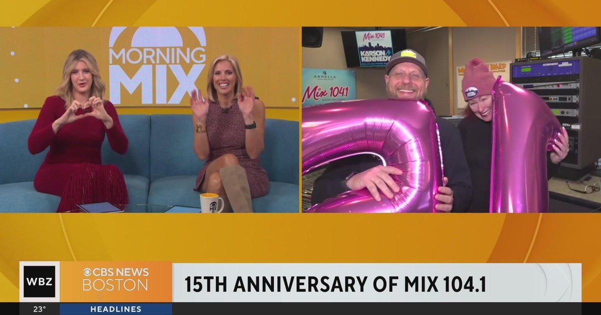 Karson & Kennedy celebrate 15 years at Mix 104.1! - CBS Boston