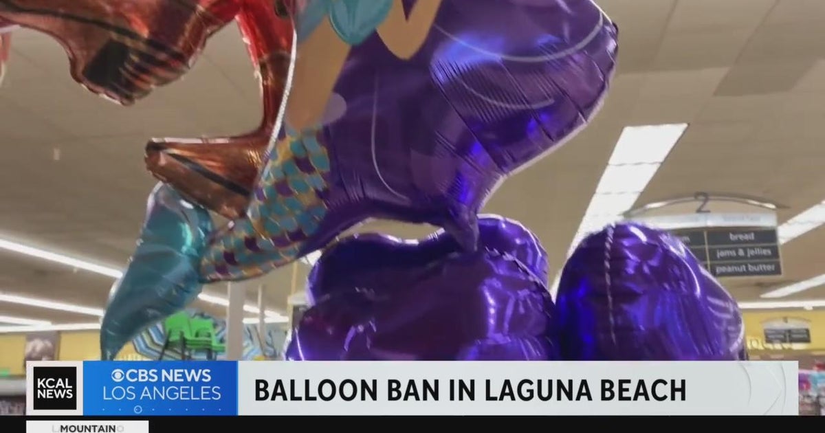 Balloon ban goes into effect in Laguna Beach - CBS Los Angeles