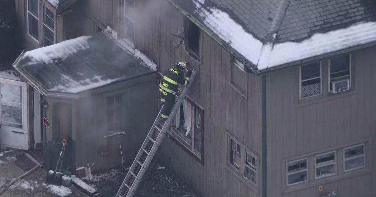 Firefighters battle large fire in Antioch - CBS Chicago