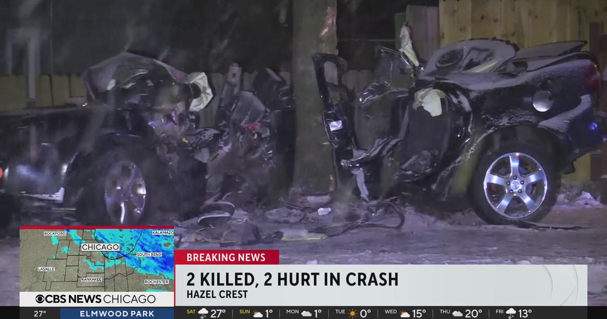 2 dead, 2 hurt in car crash in Hazel Crest - CBS Chicago