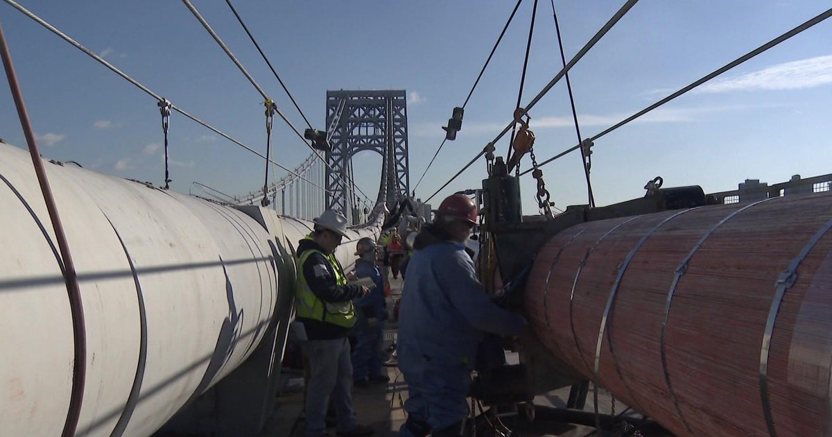 George Washington Bridge rehab program reaches halfway point - CBS New York