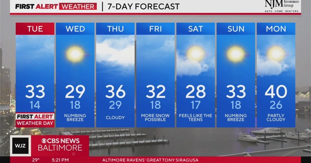 Derek Beasley has your Monday evening forecast (1/15/2024) - CBS Baltimore