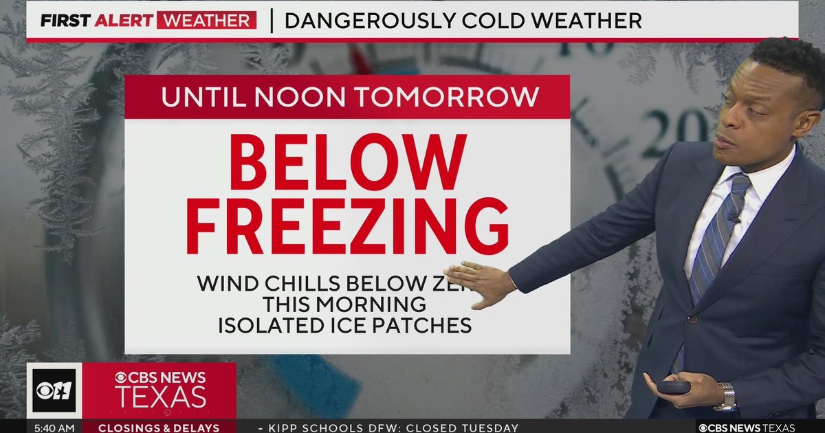 Below freezing temps stick around - CBS Texas