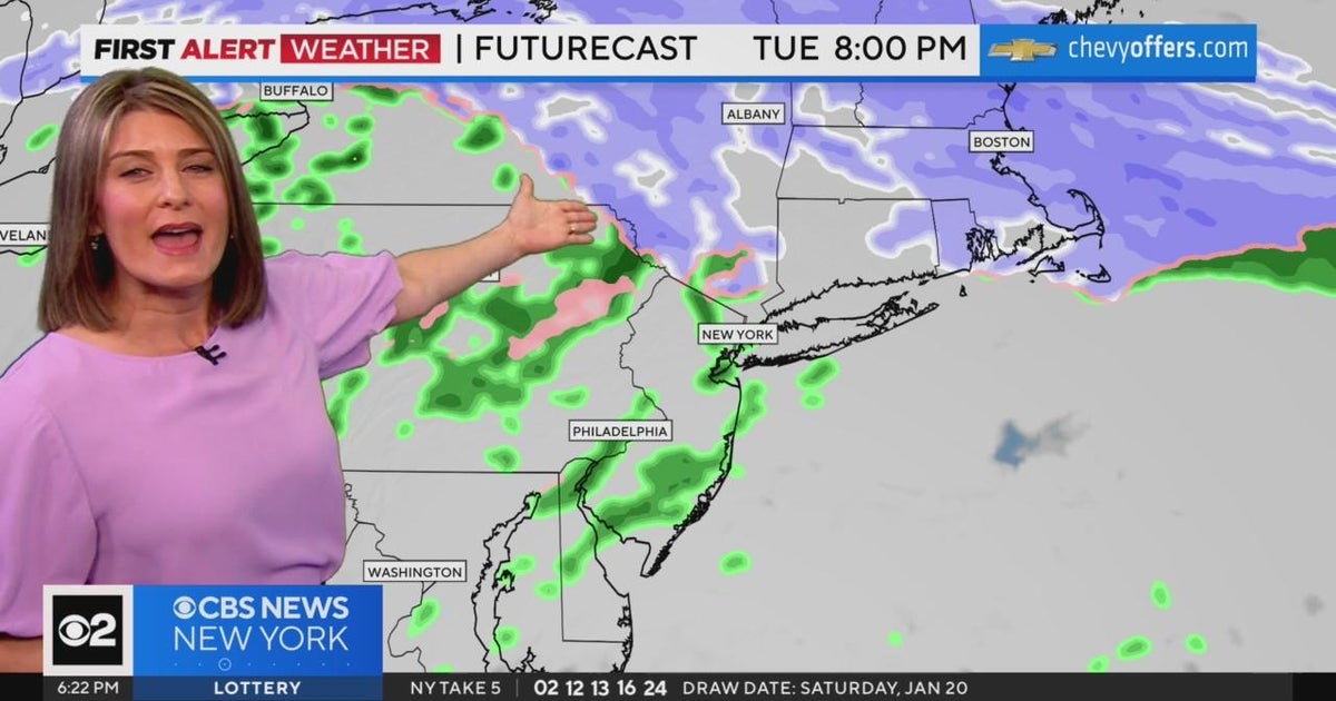First Alert Weather: Some frozen precipitation possible Tuesday - CBS ...